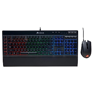 Corsair Gaming K55 + HARPOON RGB Gaming Keyboard and Mouse Combo (Renewed)