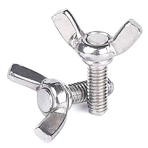 20 Pcs M6 Carbon Steel Zinc Plating Wing Butterfly Screws Bolts,Wing Bolt,Machine Fastener,Thumb Hand Screws for Electronic Equipment (Galvanized M6-1.0 x 20mm)