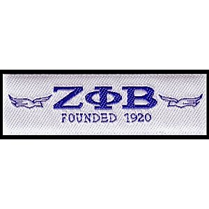 Zeta Phi Beta Small 3/4" x 2 3/4" Woven Emblem Patch