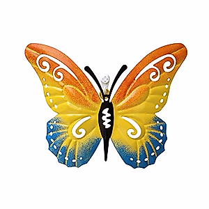 hebaotong Metal 3D Butterfly, Vintage Butterfly Crafts Vintage Butterfly Crafts Wall Hanger Hanging Decorations for Home Garden Decor
