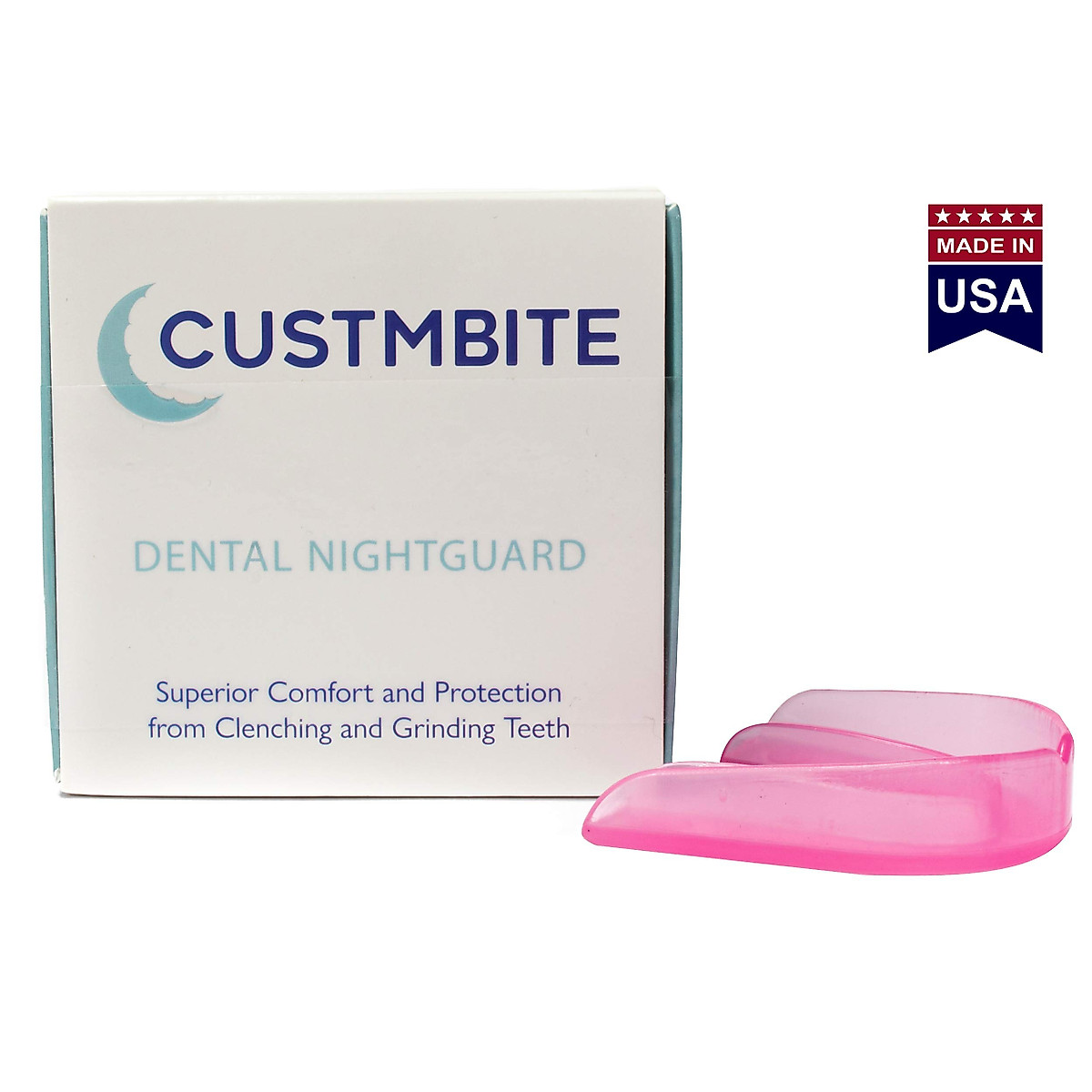 CustMbite Nightguard - Pink Color - Professional Dental Guard, Custom Fit Night Guard for Teeth Grinding, TMJ Relief & Bruxing