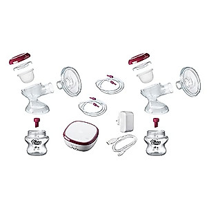 Tommee Tippee Made for Me Double Electric Breast Pump, USB Rechargeable | Quiet, Portable, Lightweight