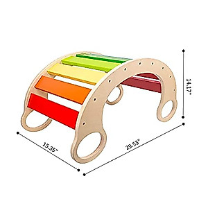 Wooden Climbing Arch for Toddlers, Climbing Toys Indoor Montessori Climbing Set for Kids,Toddler Climber Climbing Gym Indoor Outdoor Learning Playset