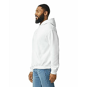 Gildan Adult Fleece Hoodie Sweatshirt, Style G18500, Multipack, White (1-Pack), Large