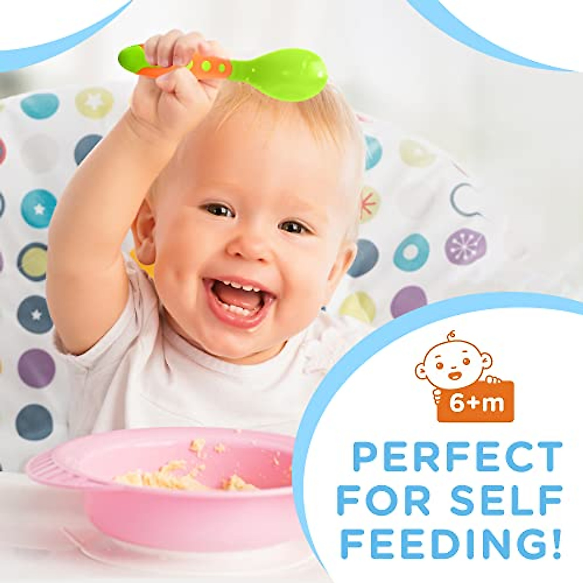 Toddler Utensils Baby Spoons and Forks Set- Includes Baby Utensils Case | Toddler Spoon | Toddler Fork - Bpa Free (4 Pieces)