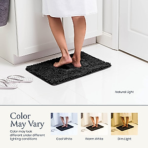 BELADOR Bathroom Rugs Sets 2 Piece- Plush Bath Mat Set Quick-Dry Soft Chenille Bathroom Mat with Rubber Backing, Absorbent Bathroom Rug Set, Washable Bath Rugs for Bathroom- Bath Mats 24x17 + 30x20