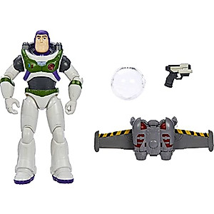 Mattel Lightyear Toys 12-in Action Figure with Accessories, Space Ranger Gear Alpha Buzz with Jetpack & Blaster