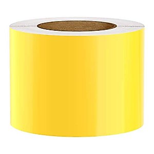 Premium Vinyl Label Tape for DuraLabel 9000 / Kodiak, LabelTac 9, VnM 8, SafetyPro 9G and Viscom ProMax 9, Yellow, 4" x 150'