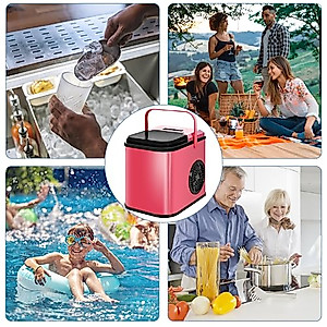 JoyPlanet Countertop Nugget Ice Maker, 8 Ice Cubes Ready in 10 Mins Up to 22lbs of Ice a Day 1.8lbs Ice Capacity Refillable Water Tank for Home Kitchen Office Bar Party (Stainless)