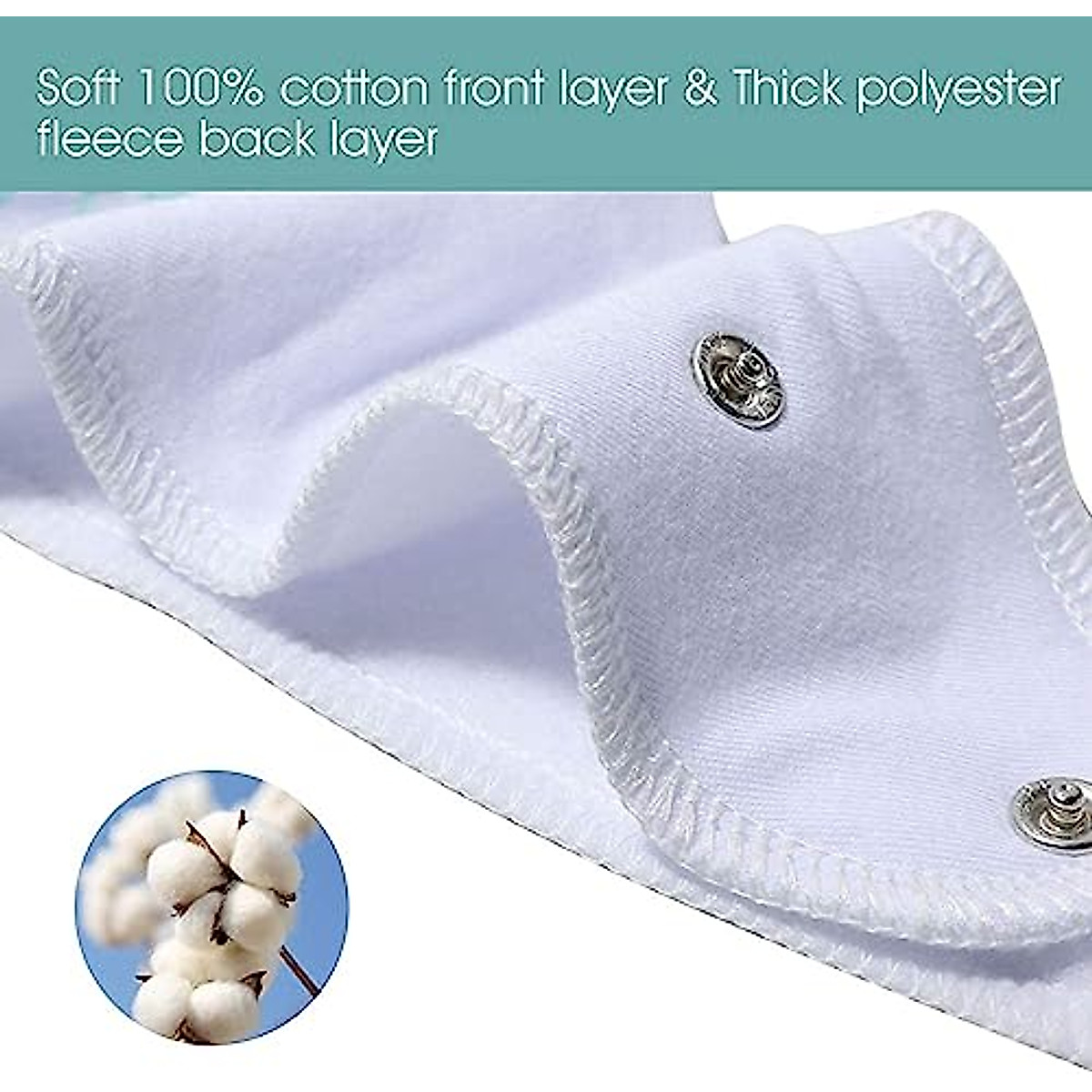 Bobaly Baby Infant Bandana Bibs with Teether (6-Pack Flower Set)