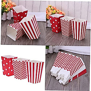 SAFIGLE 30pcs Popcorn Candy Containers Snack Container Pink Paper Bags Popcorn Cartons Popcorn Boxes Paper Popcorn Containers French Fries Storage Box Food Paper Container Candy Bags Tray