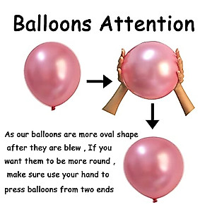 Baby Shower Decoration for Girls - Pink Rose Gold Baby Girl Shower Balloons with Rustic Banner Floral Pom Poms and Hanging Swirls Decor Kit(Gold+Pink)