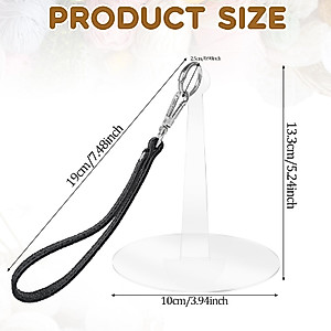 Molain Wrist Yarn Holder, Acrylic Yarn Ball Minder Stand with Wrist Strap Portable Yarn Minder Prevent Tangling Yarn Storage for Knitting Crocheting Craft Lover(Clear)