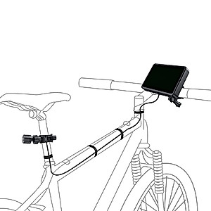 FEISIKE Handlebar Bike Mirror, Bicycle Rear View camera with 4.3'' HD Night Vision Function, 145° Wide Angle View, Adjustable Rotatable Bracket, Compatible with Bicycle, Mountain, Road Bike