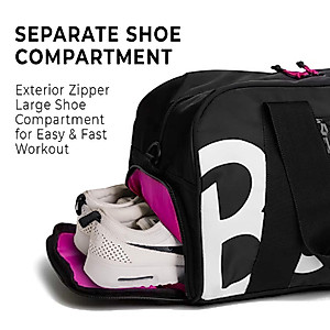 Vooray 23L Burner Gym Duffel Bag – Travel Bag for Women and Men, Sports Gym Bag with Shoe Compartment, Weekender Bag, Overnight Bag, Travel Tote Bags for Sports and Workout