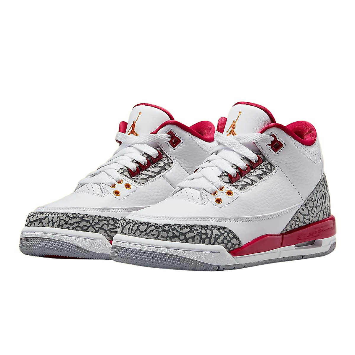 Nike boys Air Jordan 3 GS 398614 126 Cardinal, White/Light Curry/Cardinal Red, Size 4Y