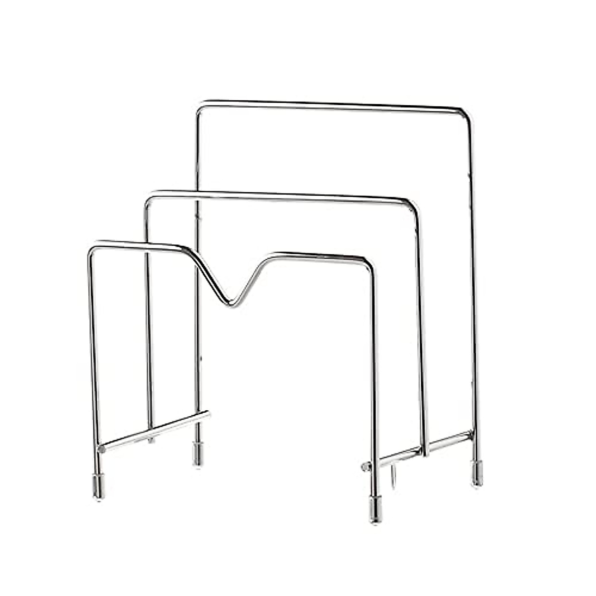 DOUBA Multifunctional Stainless Steel Bakeware Rack Pot Lid Rack Holder Organizer Cutting Board Rack Pantry Rack - 3 Layers