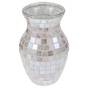 BESPORTBLE Mosaic Flower Vase Glass Piece Vases Plant Pots Decorative Floral Vase Dried Flowers Container Table Centerpieces for Home Office Decor