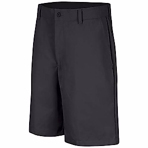 Red Kap Men's Plain Front Short, Black, 30x10