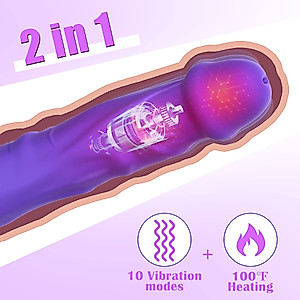 Realistic Dildo Vibrators with Heating Function, G Spot Vibrator Women Sex Toy with 10 Vibration Settings Adult Toys for Women, Adult Toy Silicone Dildo Female Sex Toys Dildos, Adult Sex Toys & Games