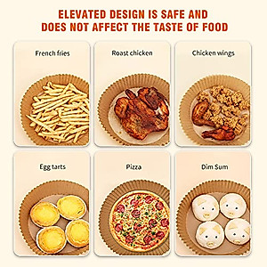 CIWICH Air Fryer Disposable Paper Liners,150PCS Round Air Fryer Paper Liners, Frying Baking Cooking Parchment Paper,Food Grade Parchment for Air Fryer Liners 6.3 Inch