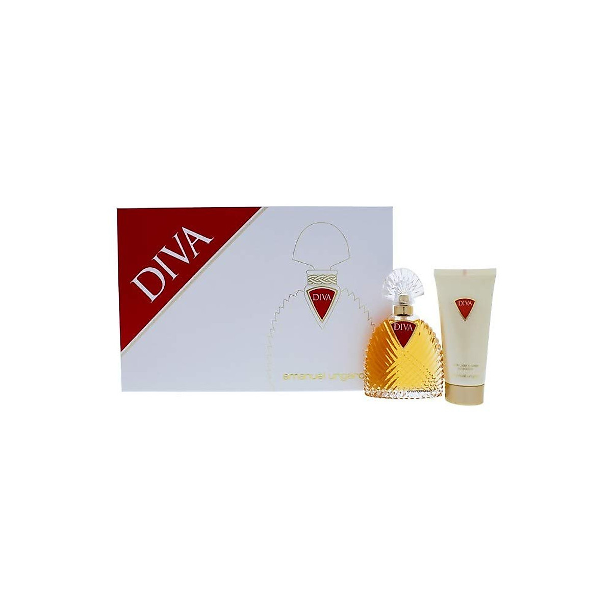 Emanuel Ungaro Diva Women 3.4oz EDP Spray, 3.4oz Body Lotion 2 Pc Gift Set,I0087893