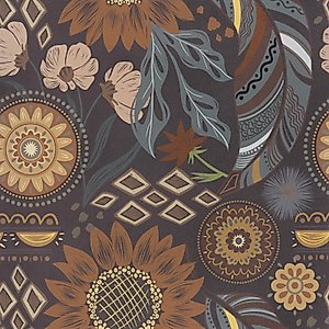 COSNIGHT Vintage Peel and Stick Wallpaper Boho, Floral Wallpaper for Bathroom Bedroom Wall Decorative, Self Adhesive Removable Contact Paper for Cabinets 17.7in*118in