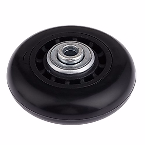 Mtsooning 2 Sets Luggage Wheel Replacement Kit, 60x17mm Rubber Swivel Caster Wheels, Suitcase Bearings Repair Wheels with Screws Axles Wrench Bearings,Inline Outdoor Skate Wheels