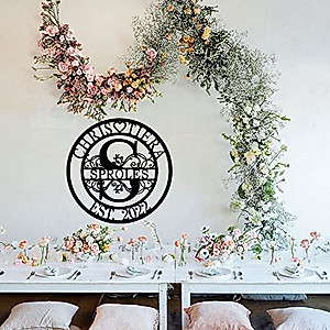 Custom Metal Sign, Metal Wall Art, Metal Name Signs Personalized, Custom Signs Outdoor Metal, Monogram Wall Decor, Home Decor, Anniversary Couples Gifts, Wedding Decorations, Last Name Signs for Home