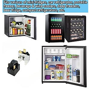Wilsnsun Coolers Compressor Starter QP2-4R7 PTC 4.7 ohm 3Pin Refrigerator Start Relay with Refrigerator Overload Protector 1/2HP Compatible with Mini Fridges, Deep Freezers, Beer Coolers)