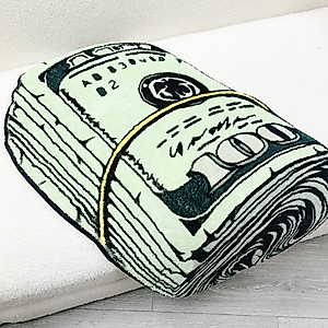 XIAOQIN Money Rug, 100 Dollar Bill Rug, 20x32 inch Money Creative Funky Rug, Fun Bath mat, Suitable for Bathroom, Bedroom, Living Room, Front Door, Home Decor Door Mat