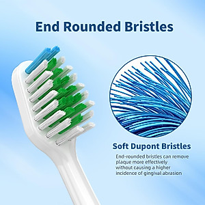 Replacement Toothbrush Heads for Waterpik Complete Care 5.0/9.0 (CC-01/WP-861), with Covers, 5 Count, White