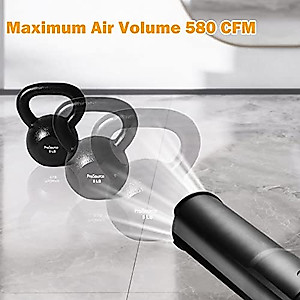 RUALION Cordless Leaf Blower: Electric Leaf Blower Battery Powered, 580CFM, 3-Speed Dial Electric Battery Blower with 2 * 20V 3.0Ah Battery for Lawn Care | Patio | Garage