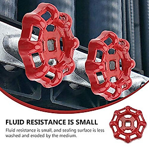 Hemoton Shutoff Valve Hand Wheel 2pcs Metal Outside Faucet Hose Bib Replacement Square Broach Round Wheel Handle 7x7cm Round Wheel Handle