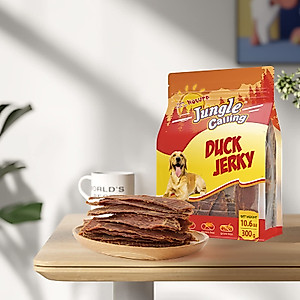 Jungle Calling Dog Treats, Duck Jerky for Dogs, Slow Roasted Snacks for Medium and Large Dogs Chewy Training Treats, 10.6 oz