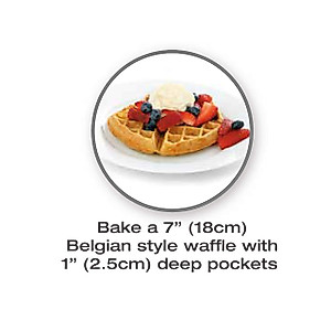 Salton WM1082, Rotary Waffle Maker, 5 kg, Stainless Steel, Black