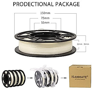 3D Printer Filament Bundle, Glow in The Dark Filament Multicolor, Green, Blue and Blue-Green, PLA Filament 1.75 mm, Dimensional Accuracy +/- 0.03 mm, 250g X 4 Pack