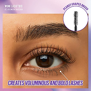 KAJA 3-in-1Mascara Set - Wink Lash Trio | with Panthenol, Clear Eye Serum, Volumizing, Intense Length and Thickening Mascaras, Black, Irritation Tested, Primer, Brow Gel, Long Lashes,