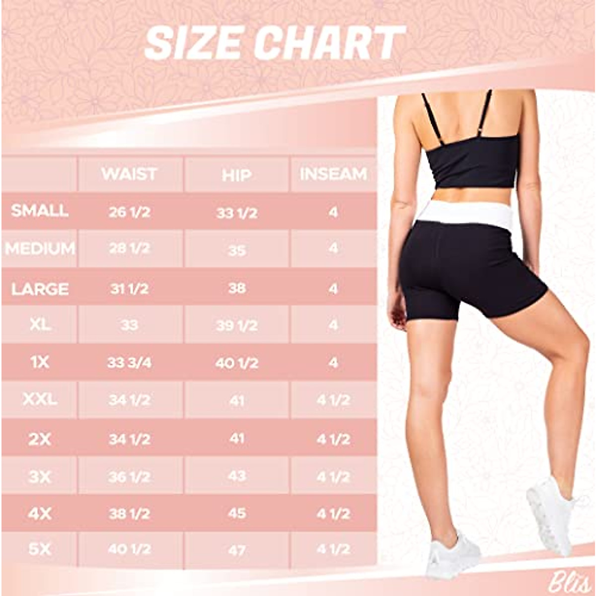 Blis 3 Pack Shorts for Women Foldover Biker Shorts for Women High Waisted Workout Yoga Shorts Booty Shorts for Women Black/White Small