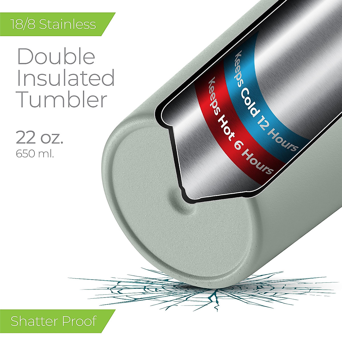 SIPX™ Triple-Insulated Tumblers - 22oz. Premium Modern Tumbler With Lid, insulated Cup Keeps Hot For 6 Hours, Stainless Steel Tumbler Made Of Sustainable Material, Coffee Travel Mug For Home & Office