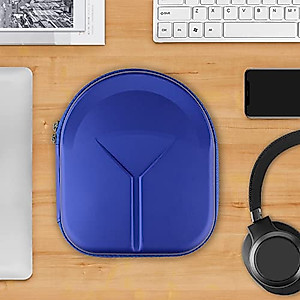 Geekria Shield Headphones Case Compatible with Sony WH-CH520, MDR-XB950BT, WH-1000XM4, MDR-XB950N1, WH-CH720N, WH-1000XM5 Case, Replacement Hard Shell Travel Carrying Bag with Cable Storage (Blue)