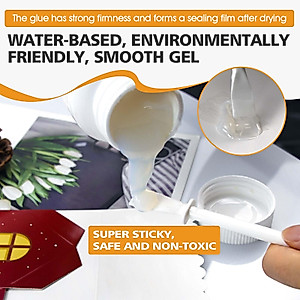 Ganbaro Decoupage Glue 8.45 oz All-in-One Glue Transparent Quick Dry Gloss Water Based Sealer Glue Waterproof Easy Clean All Purpose Gloss Glue for DIY Paper, Wood, Canvas, Leather, Metal 250 ml