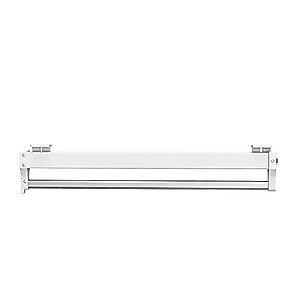 550mm/21.6'' Pull-Out Closet Valet Rod Adjustable Wardrobe Clothing Rail Top Mount Wardrobe Hanger Rack Bar Ball Bearing Slide Heavy Duty