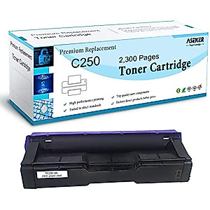 ASEKER Compatible Toner Cartridge SP C250 C261 407539 for Ricoh SP C250DN C250SF C261SFNW C261DNW C260 C260DNW C261DNw C260SFNW Printer High Capacity 2300 Pages (Black)