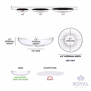 Royal Imports 6" Clear Plastic Saucer Plant Drip Tray, Low Pie Plate, Floral Flower Dish, Wedding, Party, Home and Holiday Decor, 6 Pack