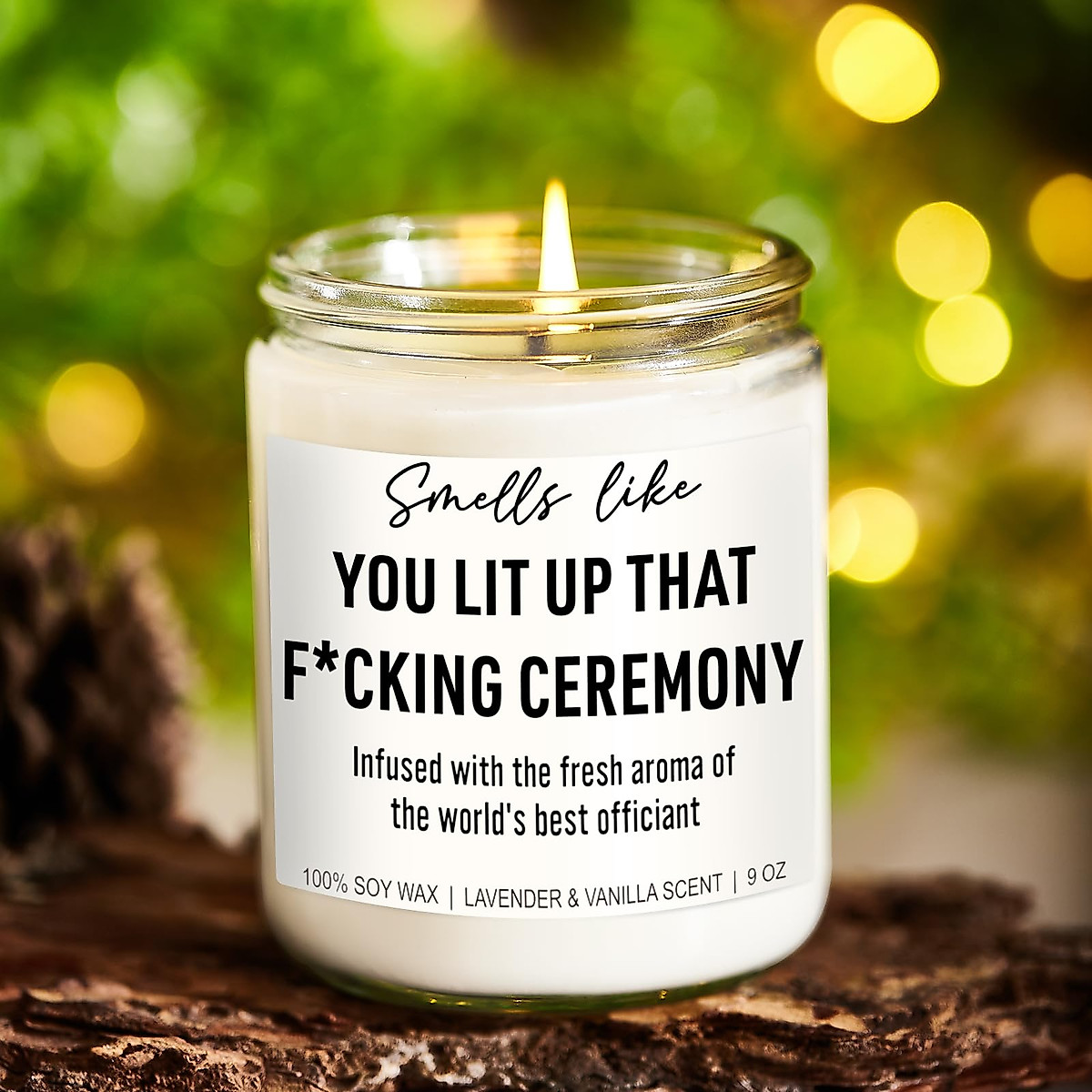 Younift Funny Officiant Candle, Officiant Gifts, Wedding Officiant Gifts, Officiant Gifts for Wedding Day, Officiant Proposal, Thank You Gifts for Wedding Officiant, Best Officiant Gifts