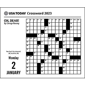 USA Today Crossword Puzzles 2023 Day-to-Day Calendar