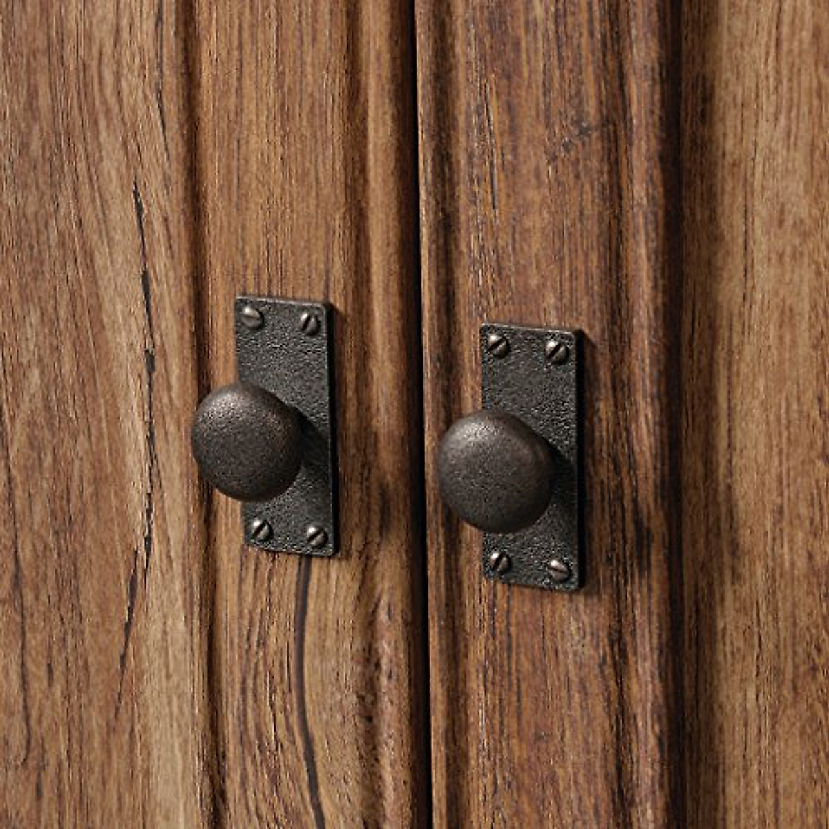 Sauder Palladia Library with Doors, Vintage Oak finish