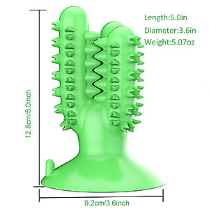 CEESC Dog Toothbrush Chew Toys Dog Teeth Cleaning Stick,Puppy Brushing Dental Oral Care for Small Medium Large Dogs (Green)