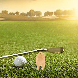 15pcs Green Bamboo Fork Bamboo Divot Fork Divot Repairing Tool Golfs Accessories Divot Repair Tool Fairway Fixator Divot Repair Fork Golfing Divot Tool Divot Fixing Tool